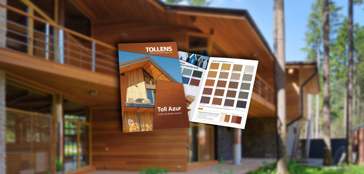 Couleurs lasure bois : la Carte de Teintes Toll Azur - Tollens